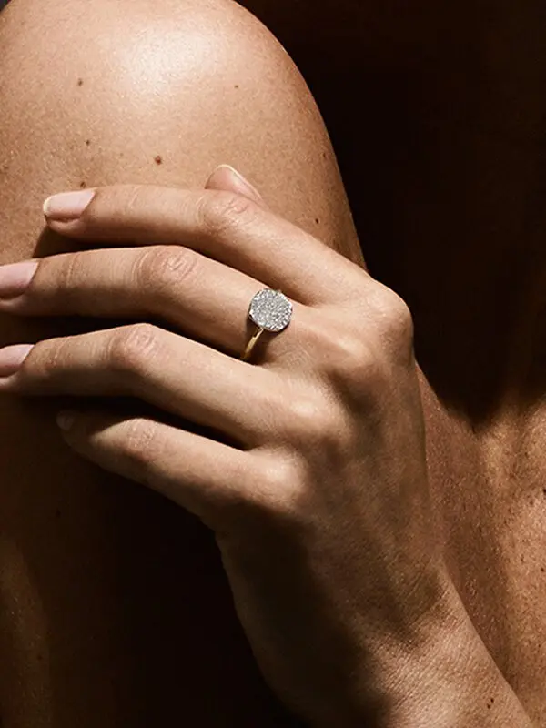 Ippolita Stardust Small Flower & Diamond Disc Ring