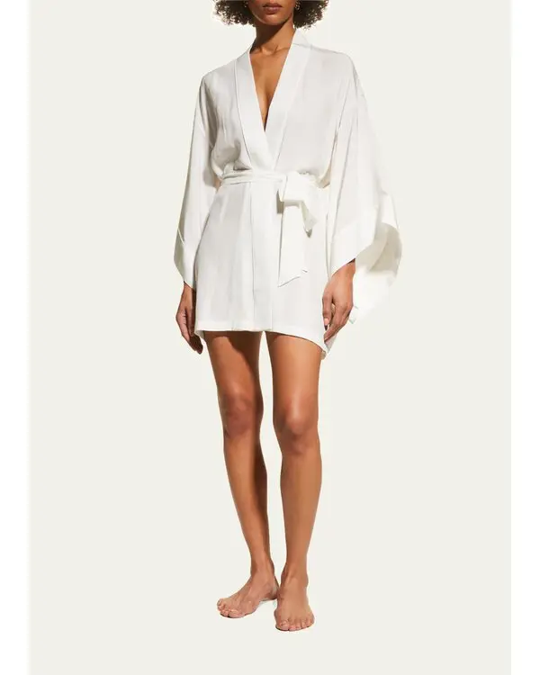 Kiki De Montparnasse Muse Silk Kimono Robe - Ivory