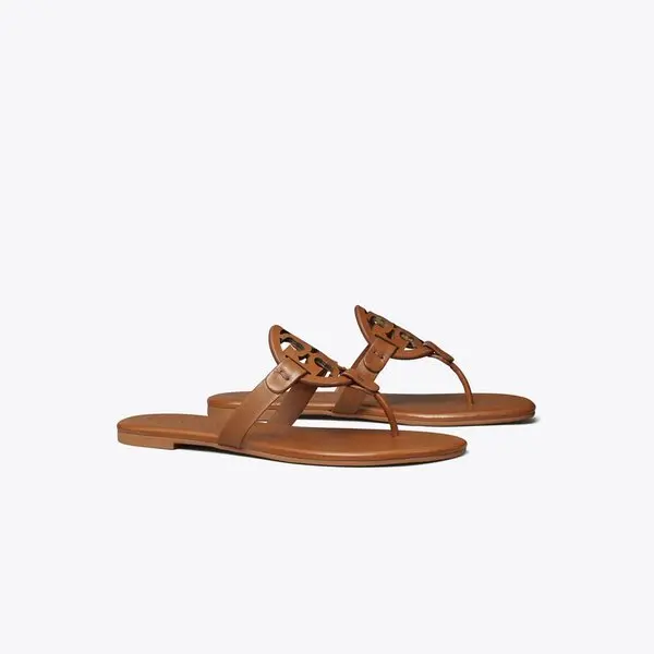 Tory Burch Miller Soft Sandal, Narrow - Bourbon Miele