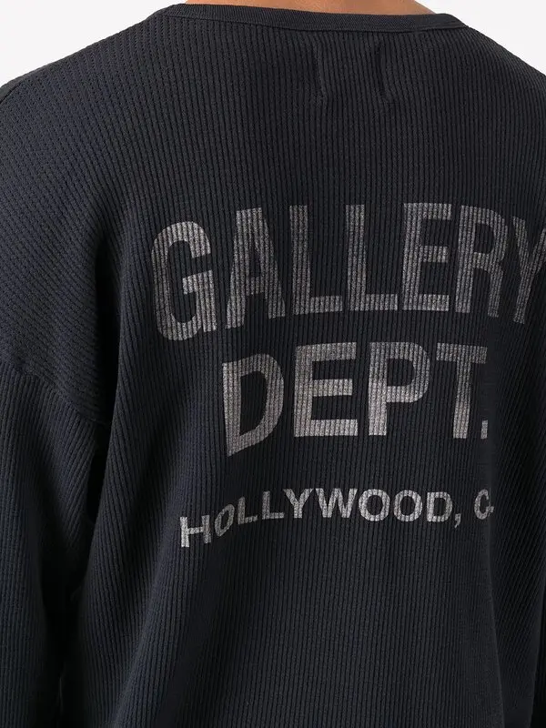 Gallery Dept. Thermal Logo-Print T-Shirt In Blue - 52% Off