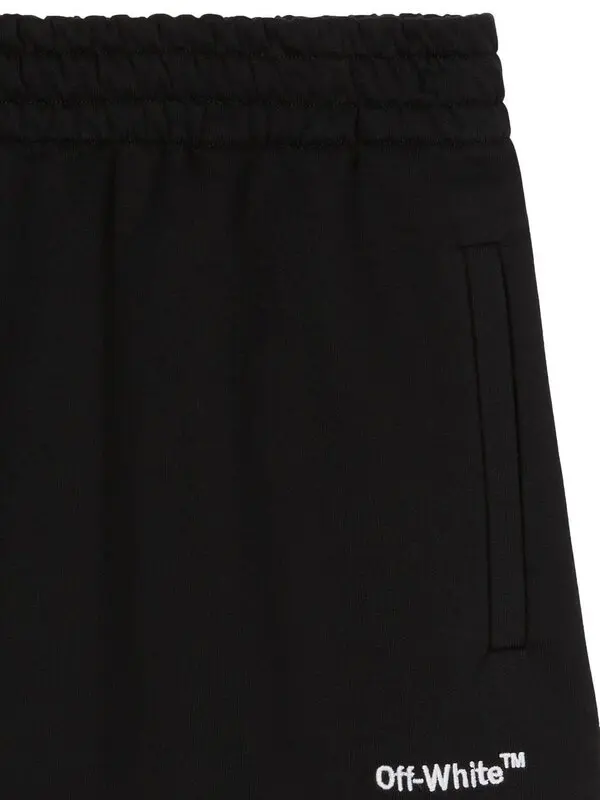 Off-White Helvetica Logo Track Shorts - Black
