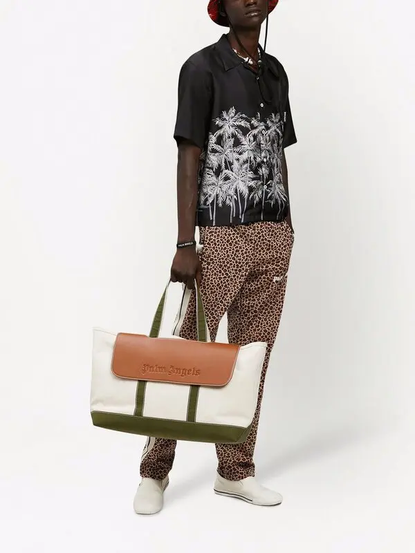 Palm Angels Palm Tree-print Silk Shirt
