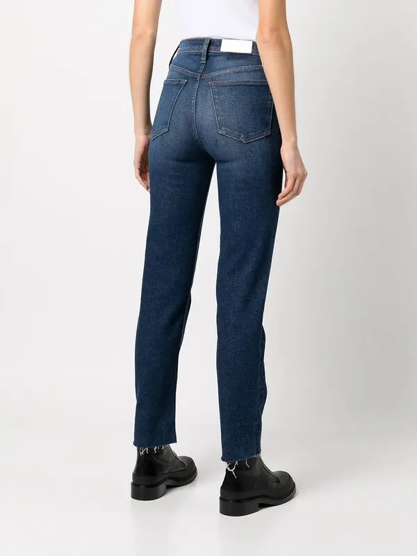 RE/DONE Stove Pipe High-rise Jeans - Blue