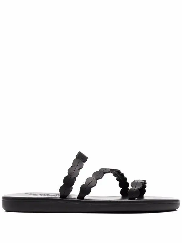 ANCIENT GREEK SANDALS Oceanis Leather Sandals - Black