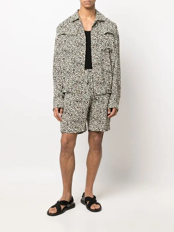 Nanushka Leopard-print Track Shorts