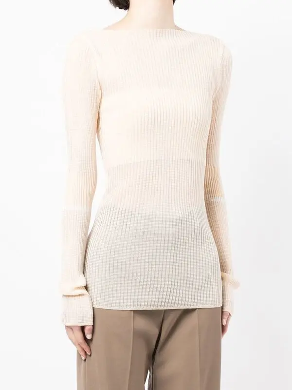LOW CLASSIC Ribbed Knit Top - Neutrals