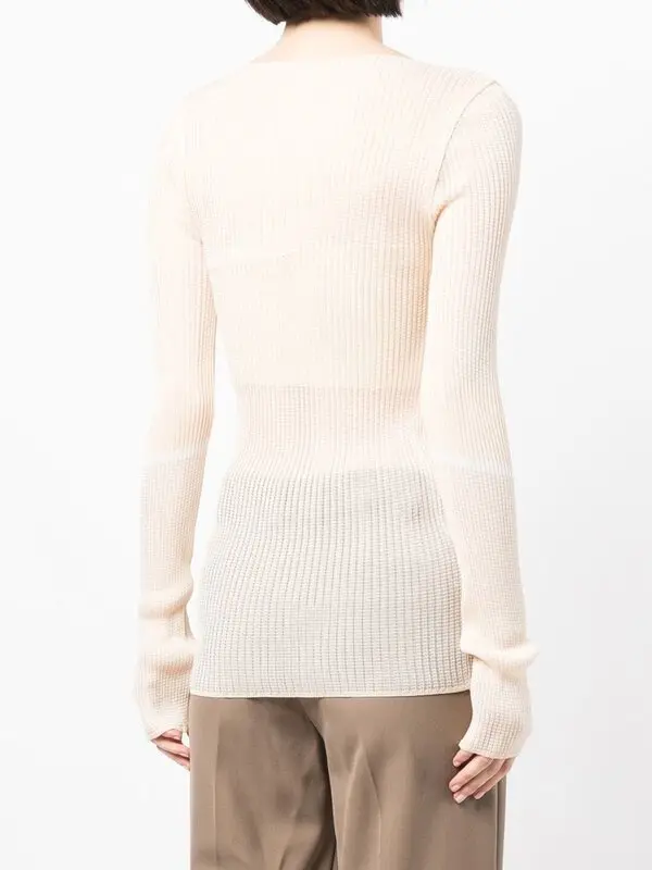LOW CLASSIC Ribbed Knit Top - Neutrals