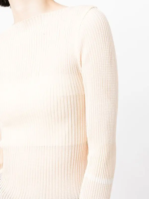 LOW CLASSIC Ribbed Knit Top - Neutrals