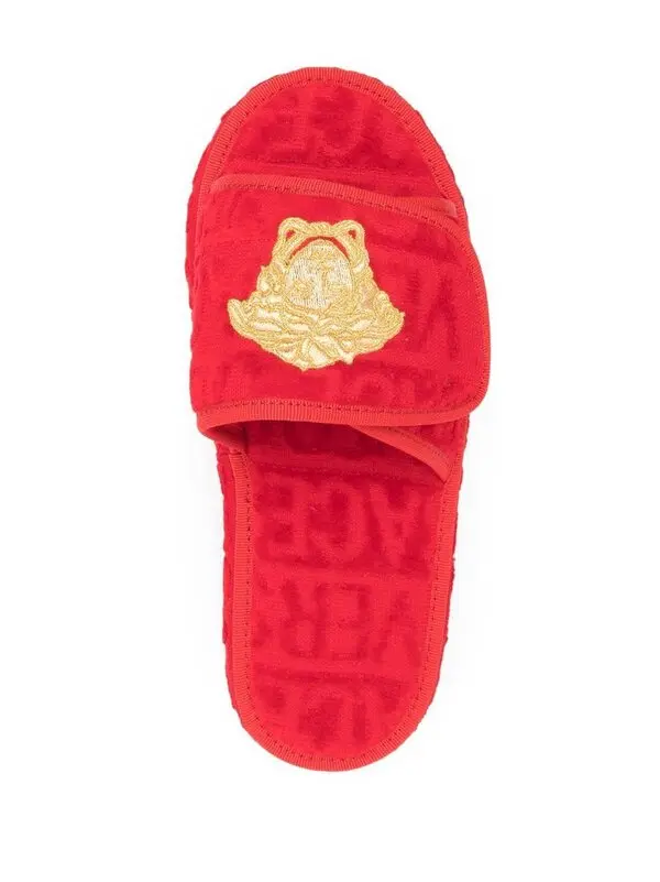 Versace Logo-print Open-toe Slides