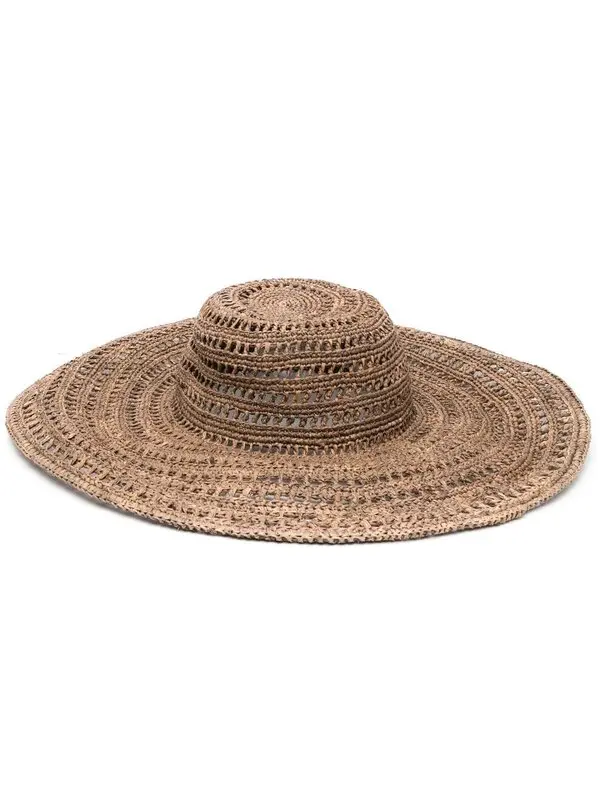 IBELIV Raffia Sun Hat - Brown