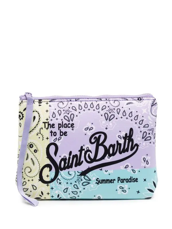 MC2 SAINT BARTH Aline Bandana-print Clutch Bag