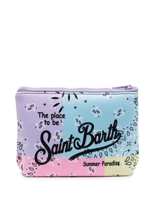 MC2 SAINT BARTH Aline Bandana-print Clutch Bag