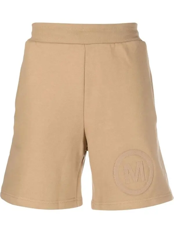 MARKET Logo-embroidered Cotton Track Shorts - Brown