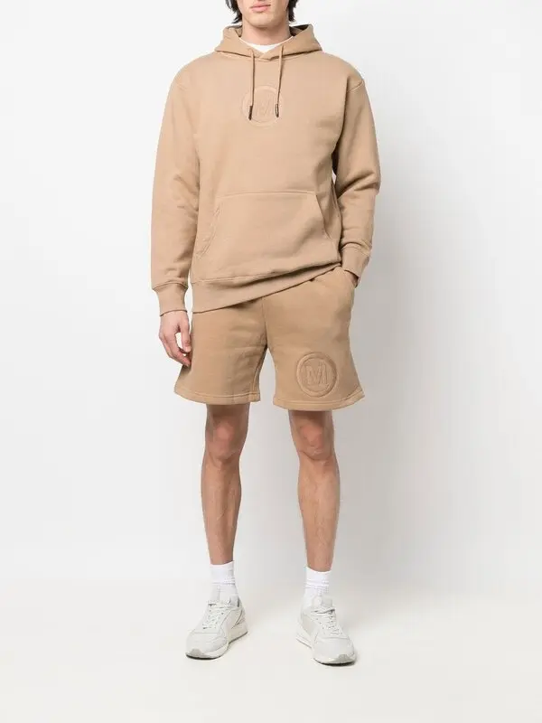 MARKET Logo-embroidered Cotton Track Shorts - Brown