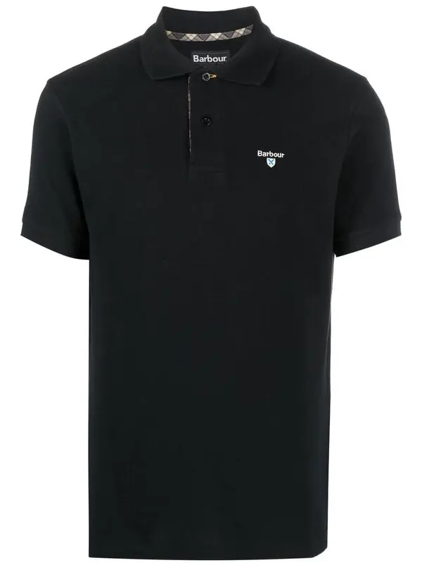 Barbour Logo Embroidered Polo Shirt - Black