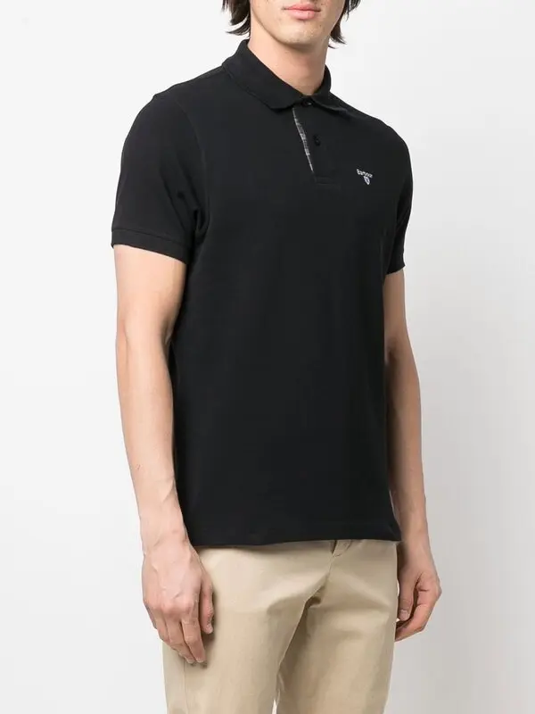 Barbour Logo Embroidered Polo Shirt - Black