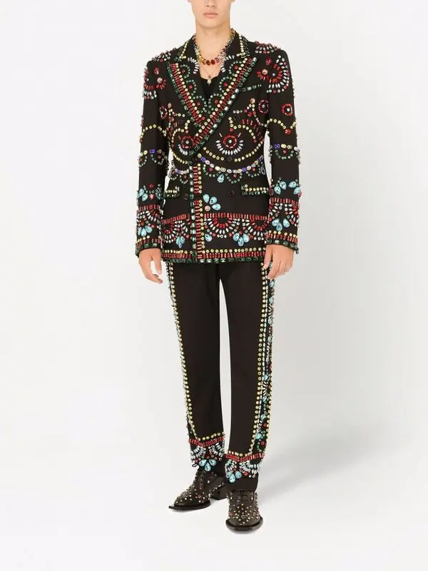 Dolce & Gabbana Embellished Sicilia-fit Double-breasted Blazer