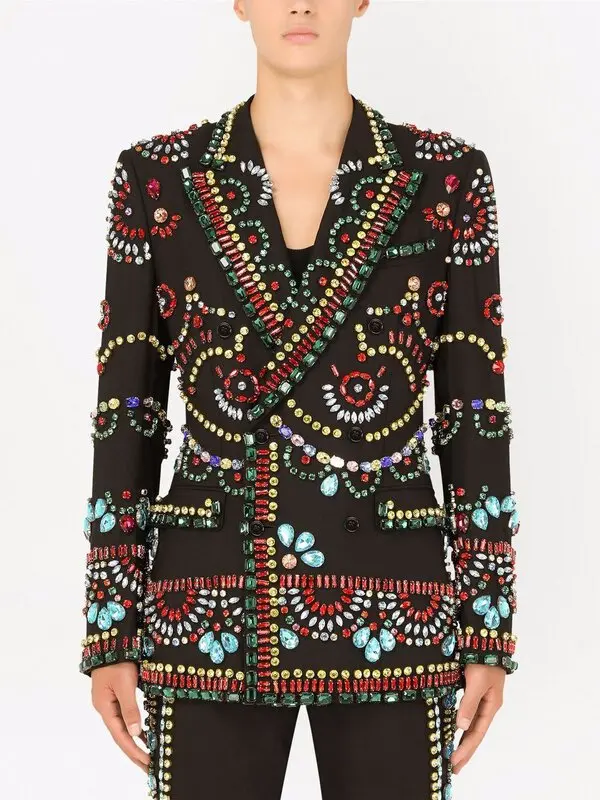 Dolce & Gabbana Embellished Sicilia-fit Double-breasted Blazer