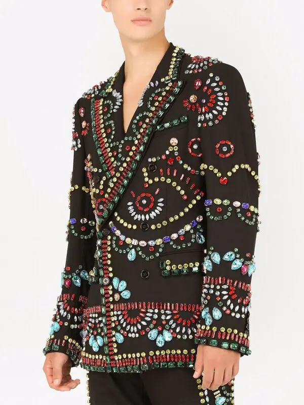Dolce & Gabbana Embellished Sicilia-fit Double-breasted Blazer