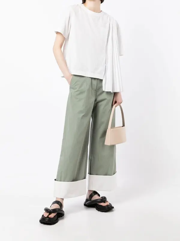 LOW CLASSIC Wide-leg Turn-up Trousers
