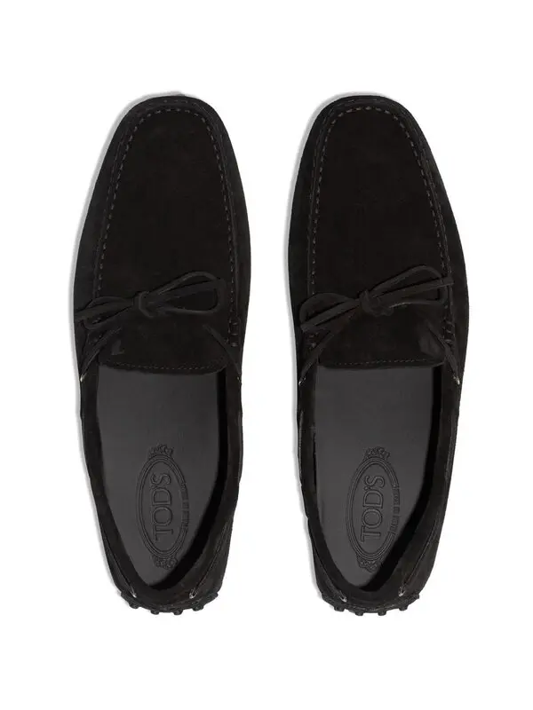 TOD'S Bow-detail Leather Loafers - Black