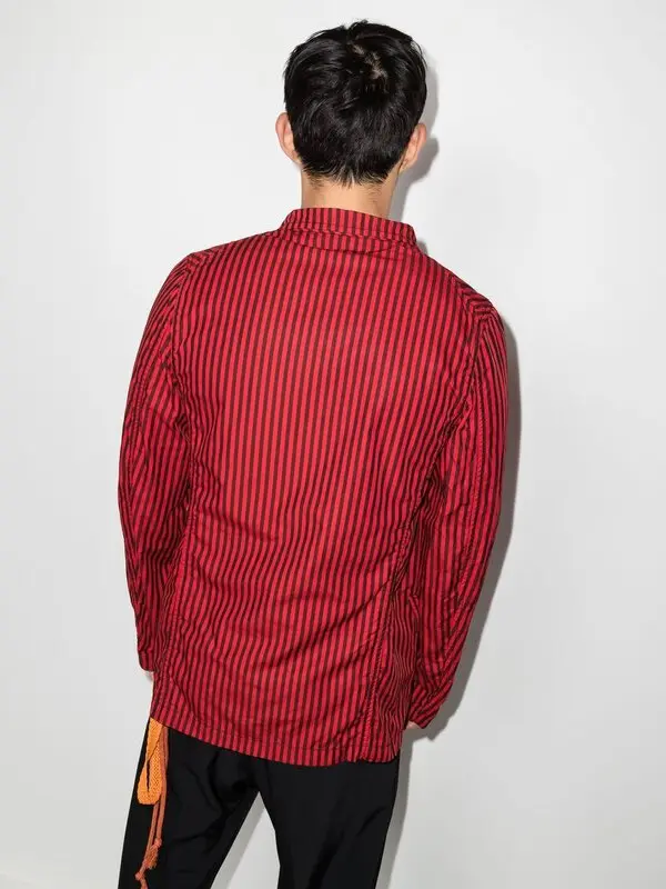 Comme Des Garçons Striped Single-breasted Blazer