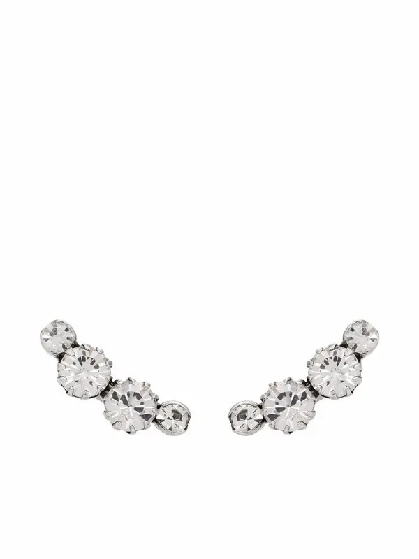 Isabel Marant Étoile Tone Crystal Stud Earrings - Silver