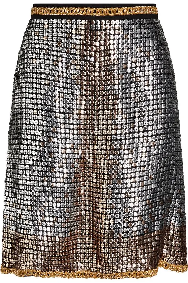 Elie Saab Embellished Tulle Mini Skirt - Black