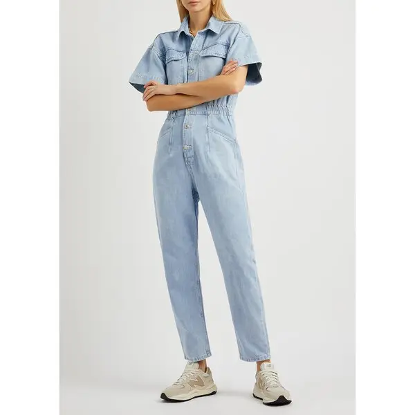 Free People Marci Denim Jumpsuit Xs