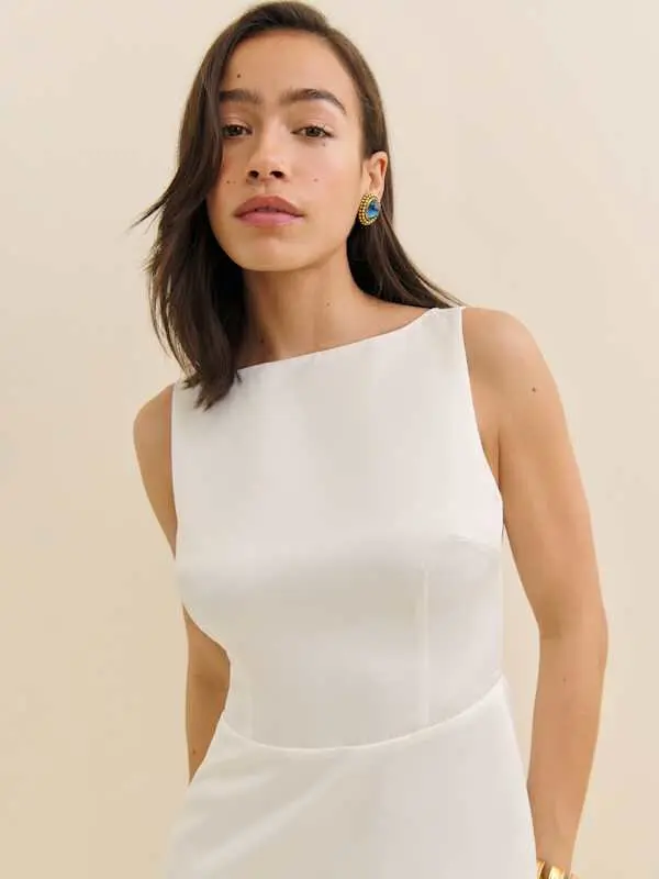 Reformation Women's Zenni Dress - Ivory/Cream - Size 2 - Ivory