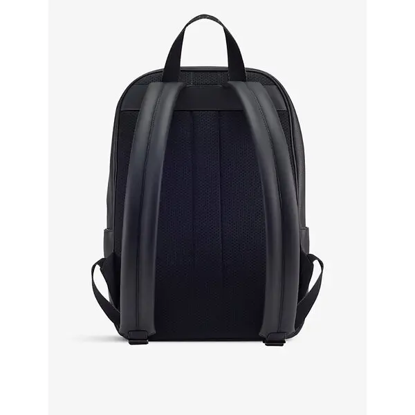 BVLGARI Logo-embossed Leather Backpack