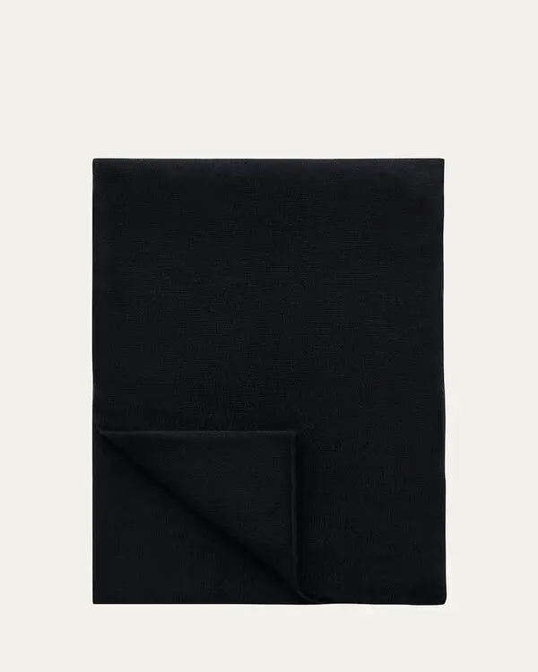 LISA YANG Solid Cashmere Scarf - Black