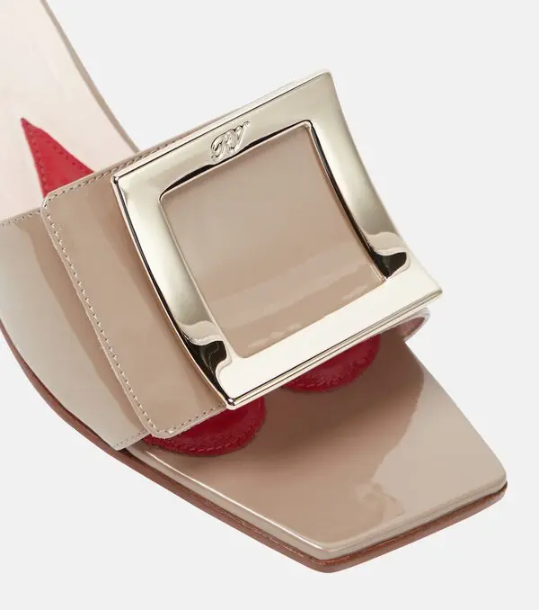 ROGER VIVIER Love Vivier Patent Leather Sandals