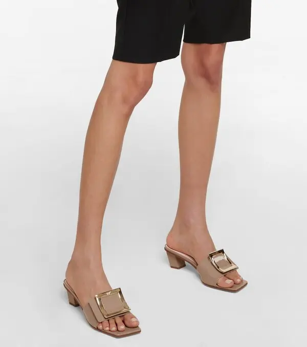 ROGER VIVIER Love Vivier Patent Leather Sandals