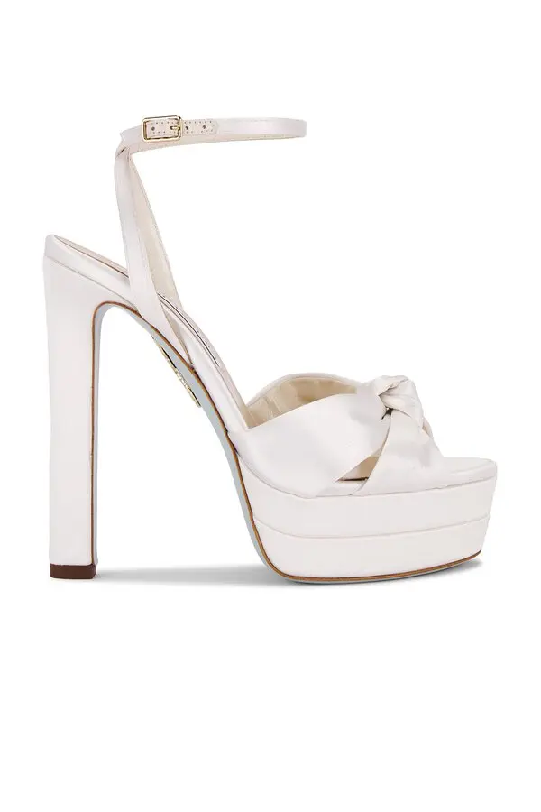 AQUAZZURA Cupid 130 Plateau Sandal - White