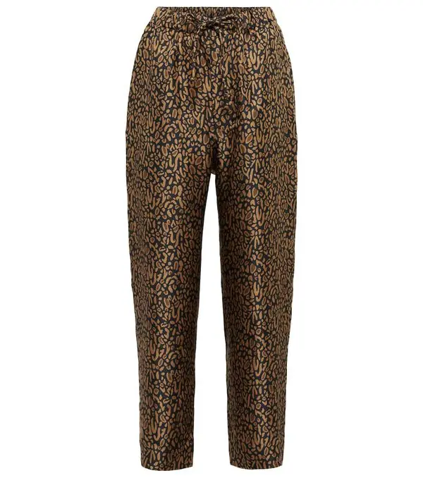 Nanushka Printed Silk Trousers