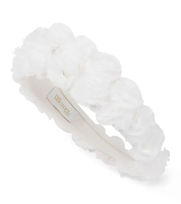 MAISON MICHEL Bridal Constance Headband - White
