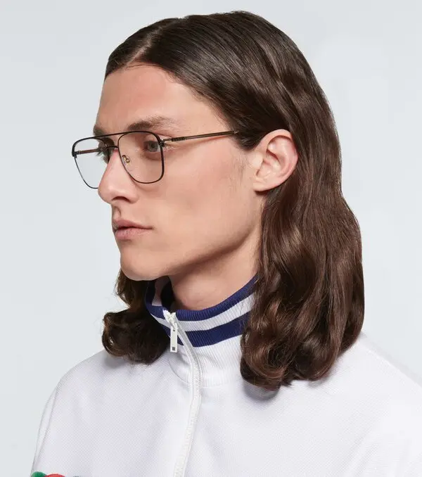 Gucci Navigator-frame Eyeglasses