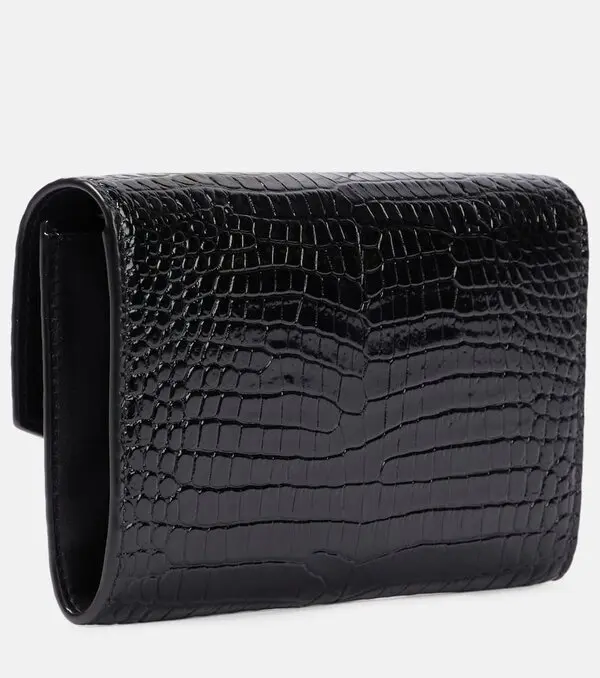 Saint Laurent Uptown Croc-effect Leather Shoulder Bag