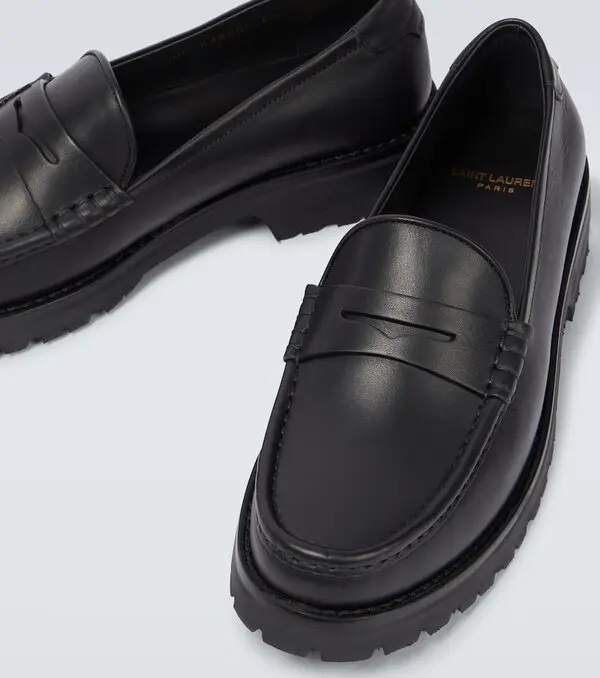 Saint Laurent Le Monogram Leather Loafers