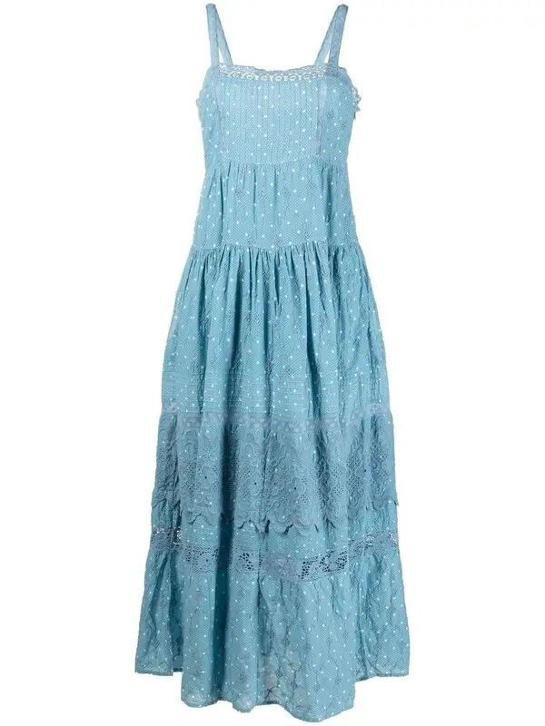 loveshackfancy estate tiered embroidered dress LoveShackFancy | Minka Maxi Dress