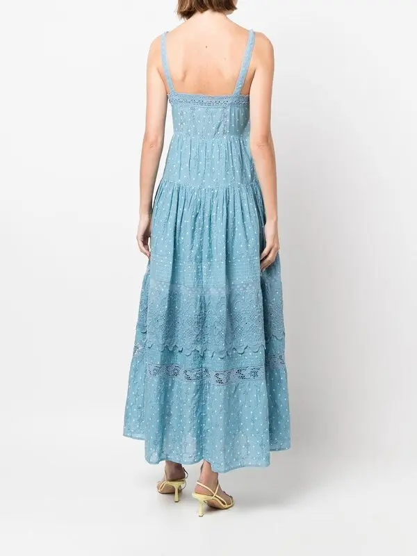 loveshackfancy estate tiered embroidered dress LoveShackFancy Nevis Ruffled Eyelet Maxi Dress main image 1