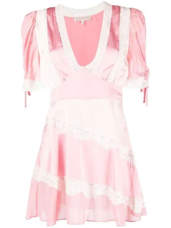 LoveShackFancy Floral-lace Detail Mini Dress