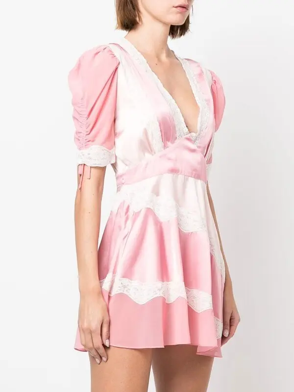 LoveShackFancy Floral-lace Detail Mini Dress