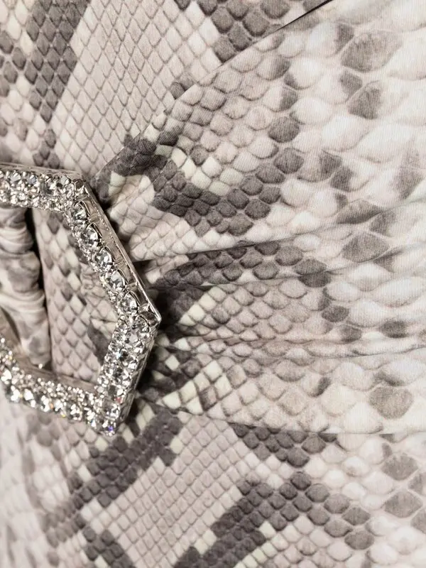 Philipp Plein Python-print Monokini Swimsuit - Neutrals