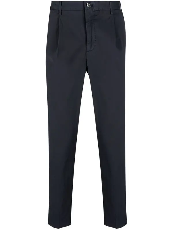 Incotex Cropped-leg Chino Trousers - Blue
