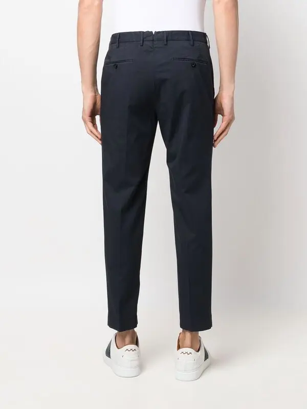 Incotex Cropped-leg Chino Trousers - Blue