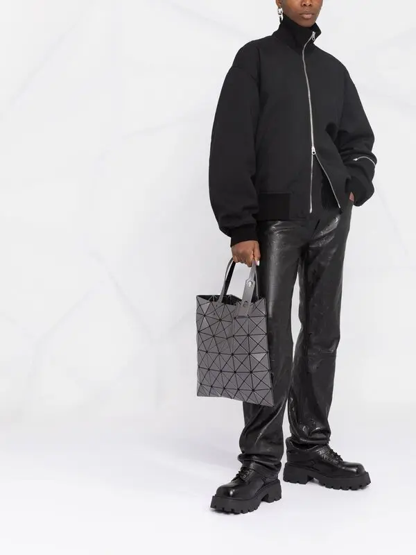 Issey Miyake Geometric Panelled Tote - Grey