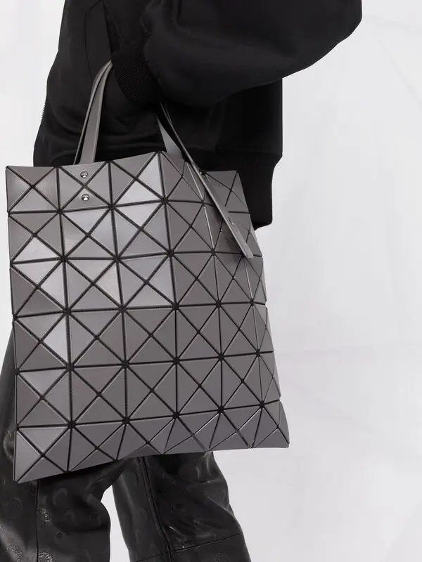 Issey Miyake Geometric Panelled Tote - Grey