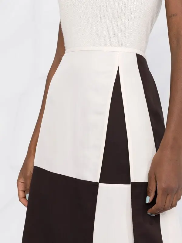 JIL SANDER Colour-block Midi Skirt